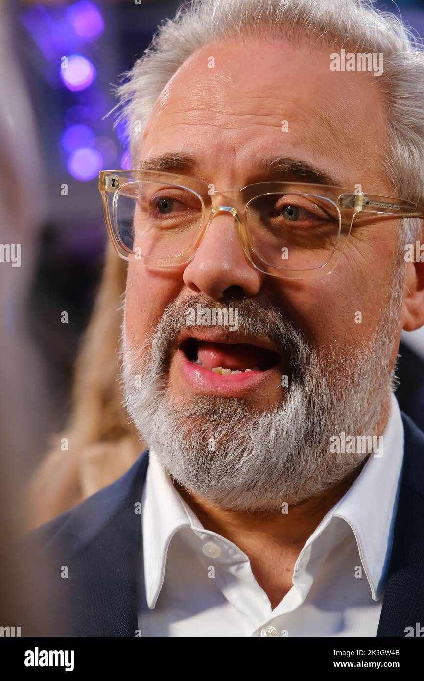 Sam Mendez attends film premiere of 'Empire of Light' during the 2022 London Film Festival Stock ...