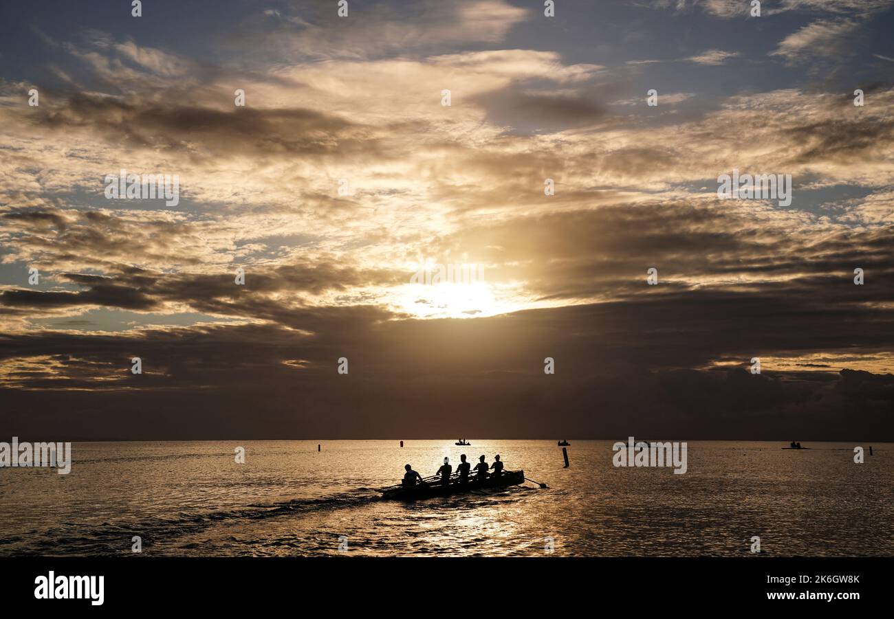 Mixed doubles skulls during day one of the World Rowing Beach Sprint ...