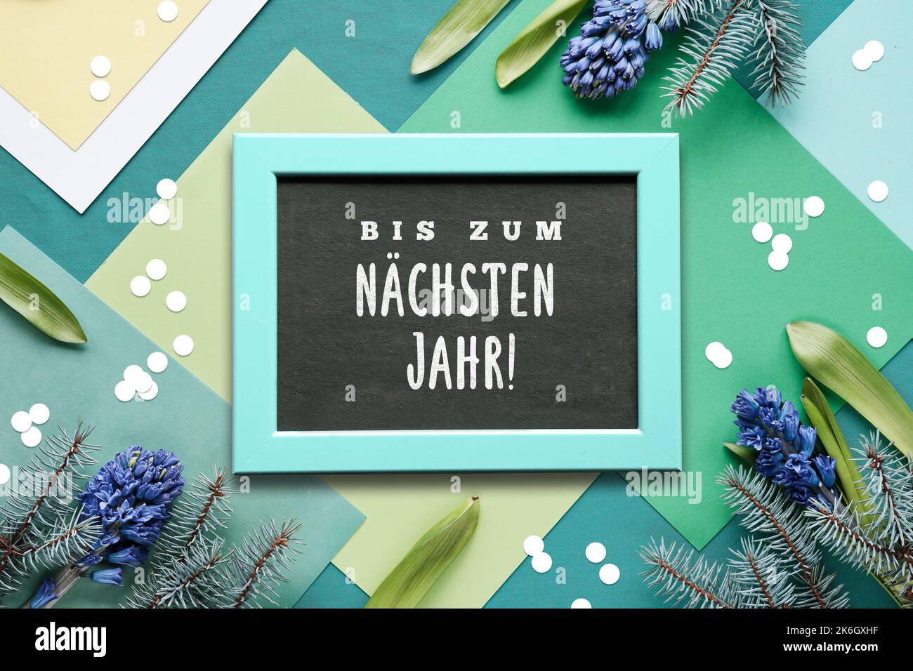 Greeting text Bis zum nachsten Jahr means See you next year in German ...