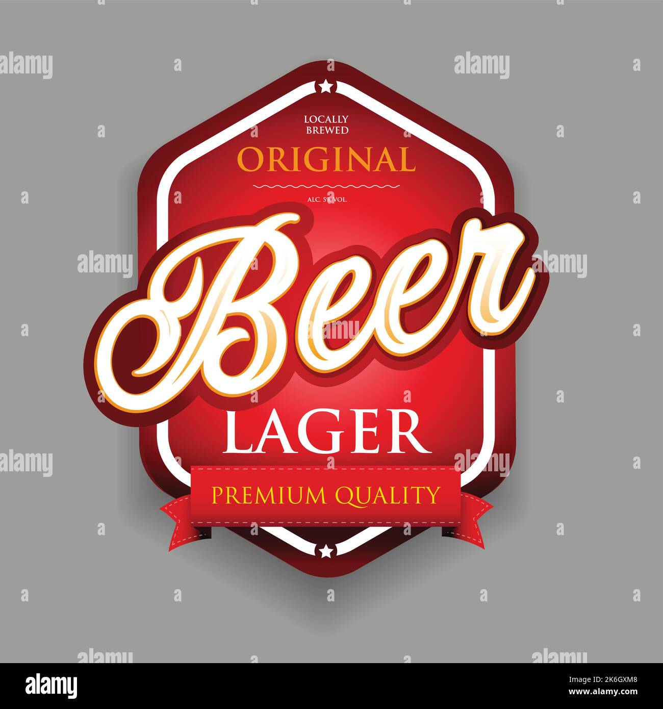 Beer label Original Lager sign Stock Vector Image & Art - Alamy