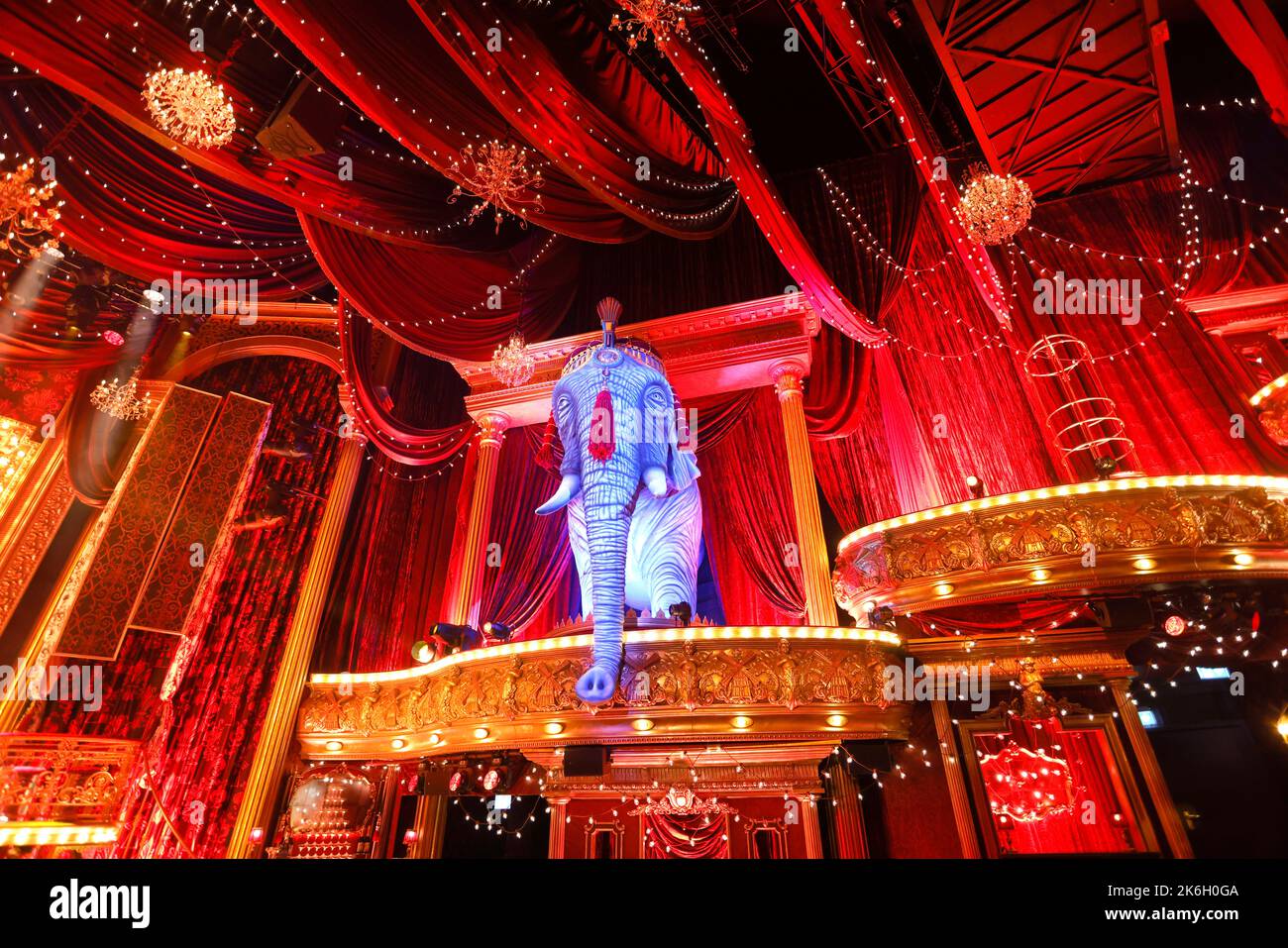 Cologne, Germany. 14th Oct, 2022. A large, blue elephant dominates the ...