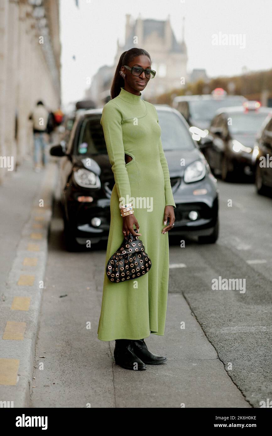 Street style, Lise arriving at Litkovska Spring Summer 2023 show, held ...