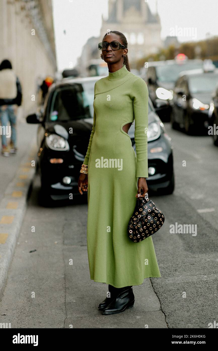 Street style, Lise arriving at Litkovska Spring Summer 2023 show, held ...