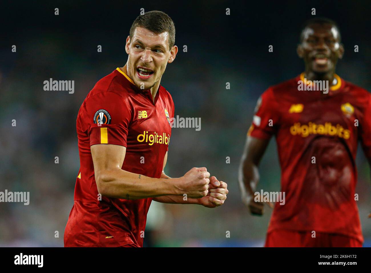 Sevilla, Spain. October 13, 2022, Andrea Belotti of AS Roma during the ...