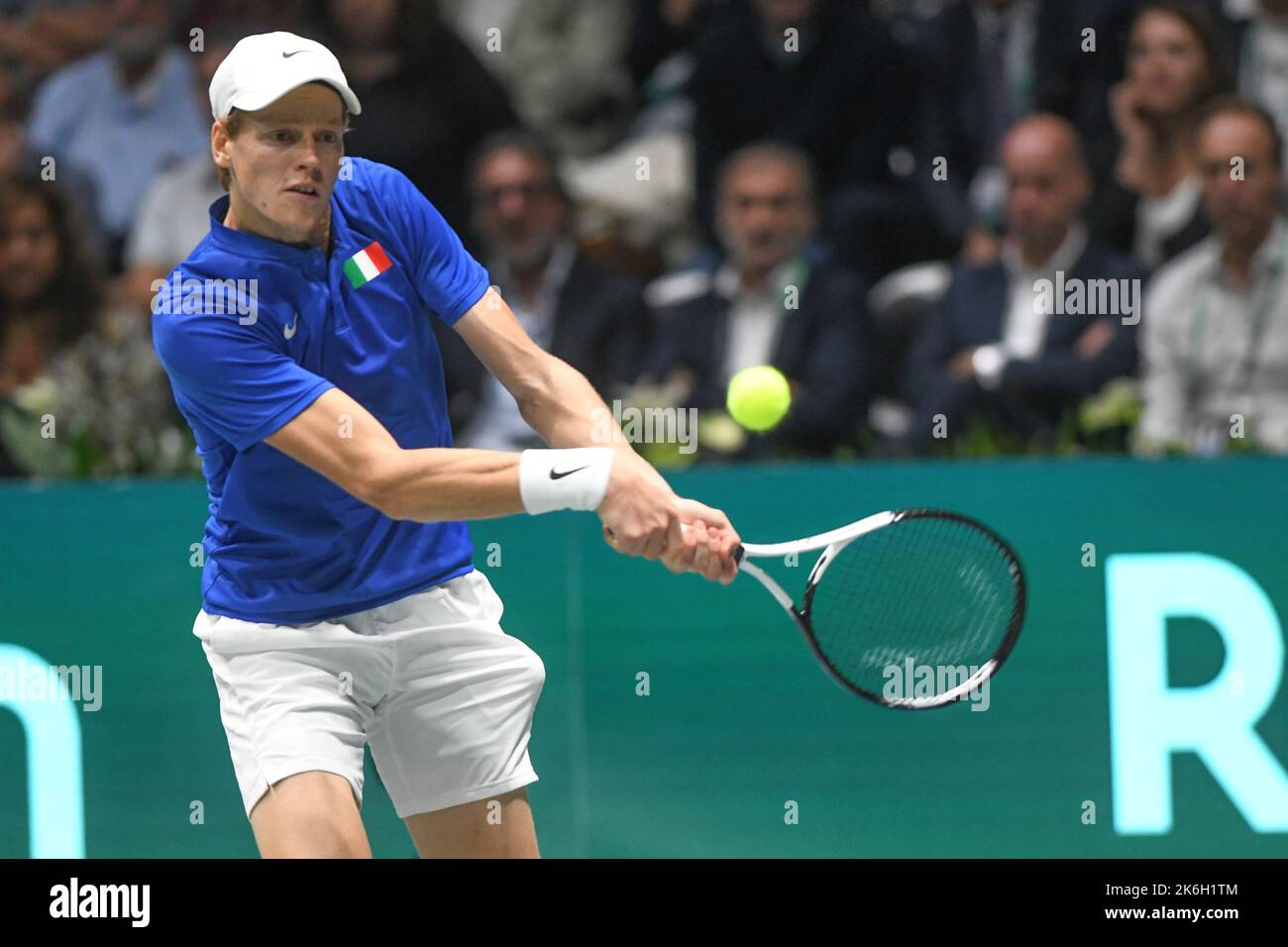 Jannick Sinner (Italy) against Sweden. Davis Cup Finals, Group A ...