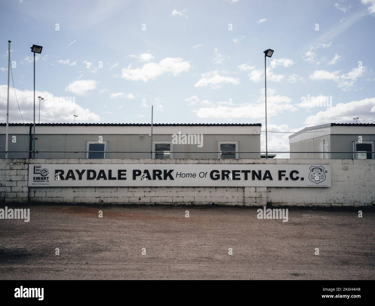Scottish soccer gretna football club raydale park hi-res stock ...