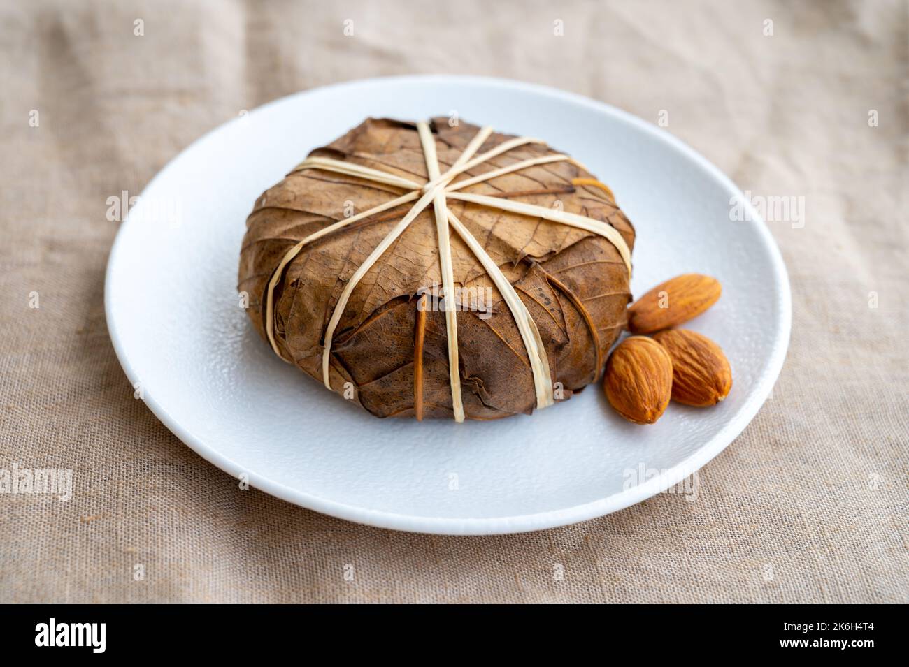 French mountains cheese banon made in Alpes-de-haute-provence wrapped ...