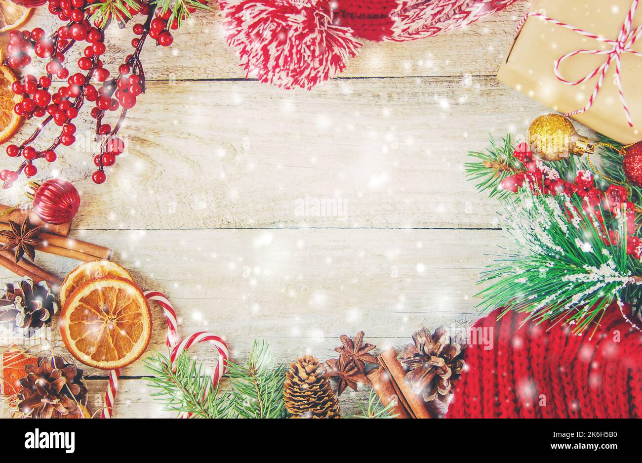 Christmas background. happy New Year. Selective focus Stock Photo - Alamy