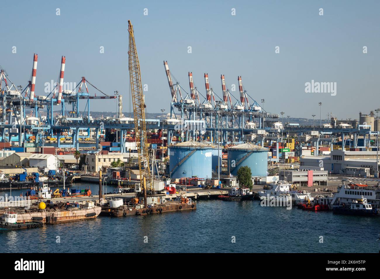 Israel, Haifa, port Stock Photo - Alamy
