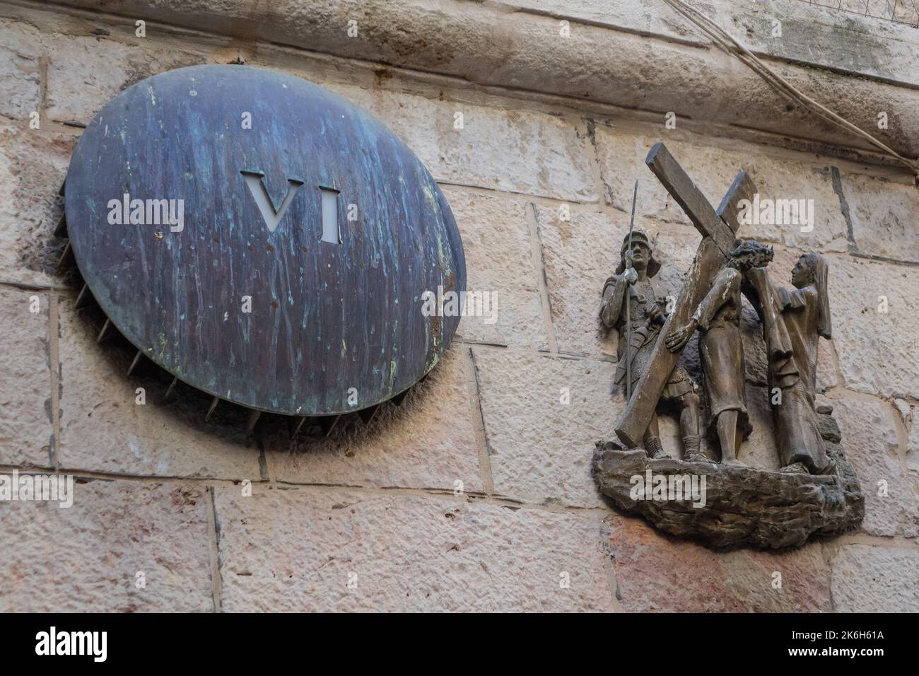 Israel, Jerusalem, Via Dolorosa, 6th. station of the Cross Stock Photo ...
