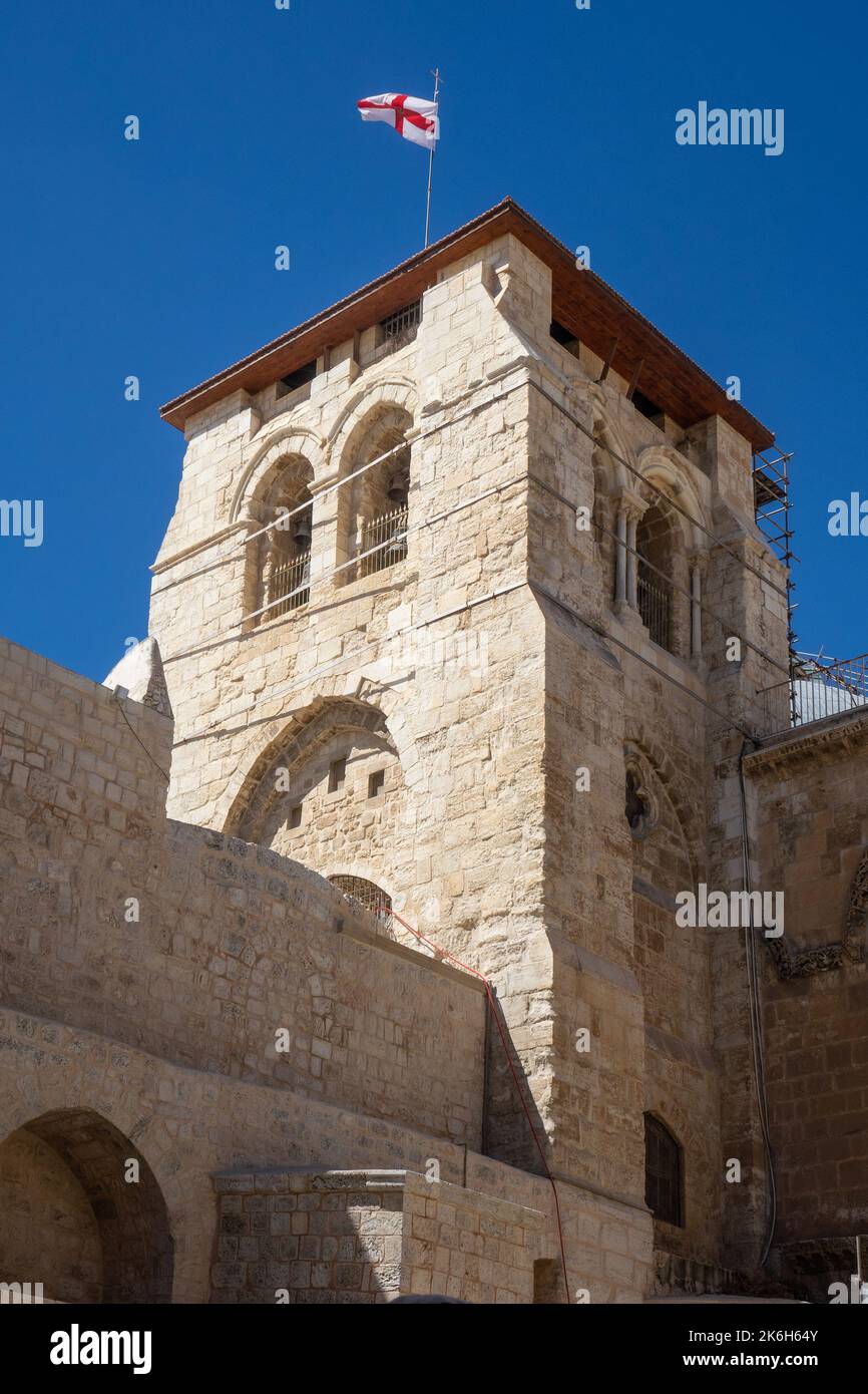Israel, Jerusalem, church of the Holy Sepulchre, tower Stock Photo - Alamy