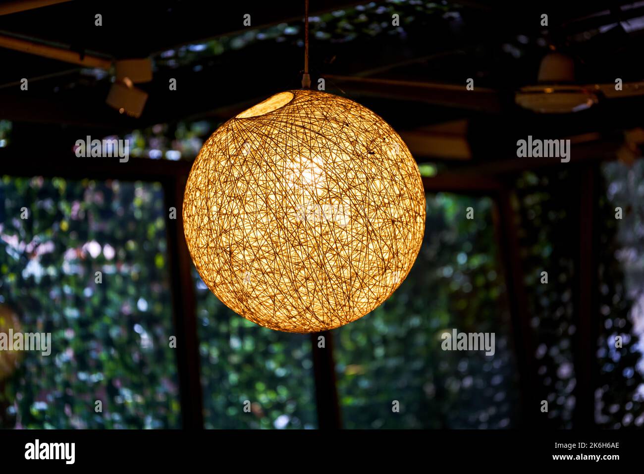 Rattan chandelier hi-res stock photography and images - Alamy
