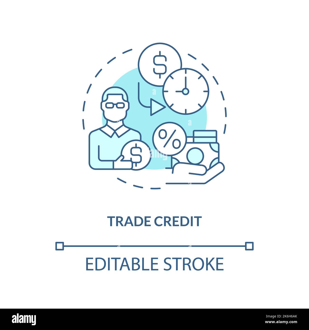 Trade credit turquoise concept icon Stock Vector Image & Art - Alamy