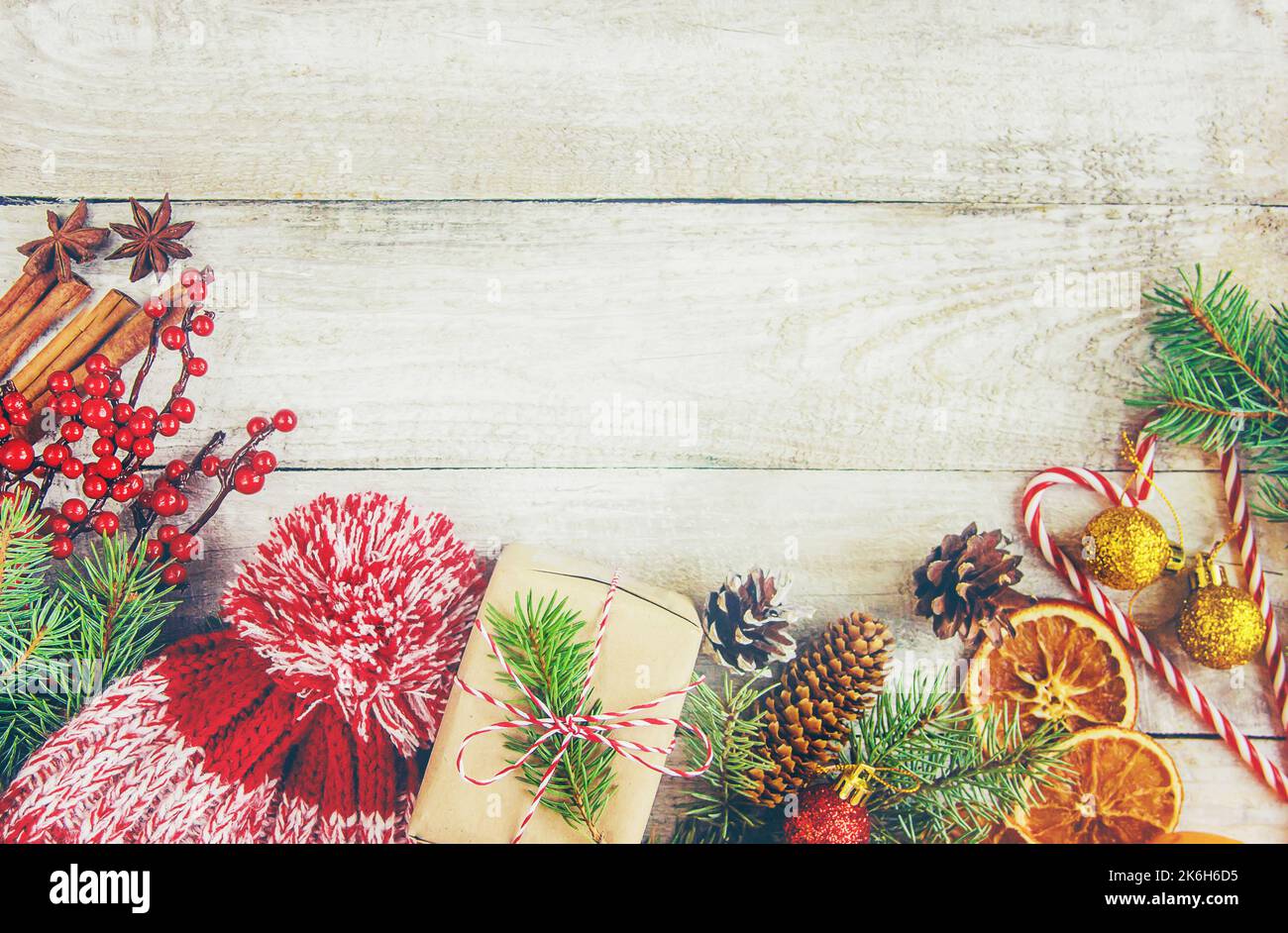 Christmas background. happy New Year. Selective focus Stock Photo - Alamy