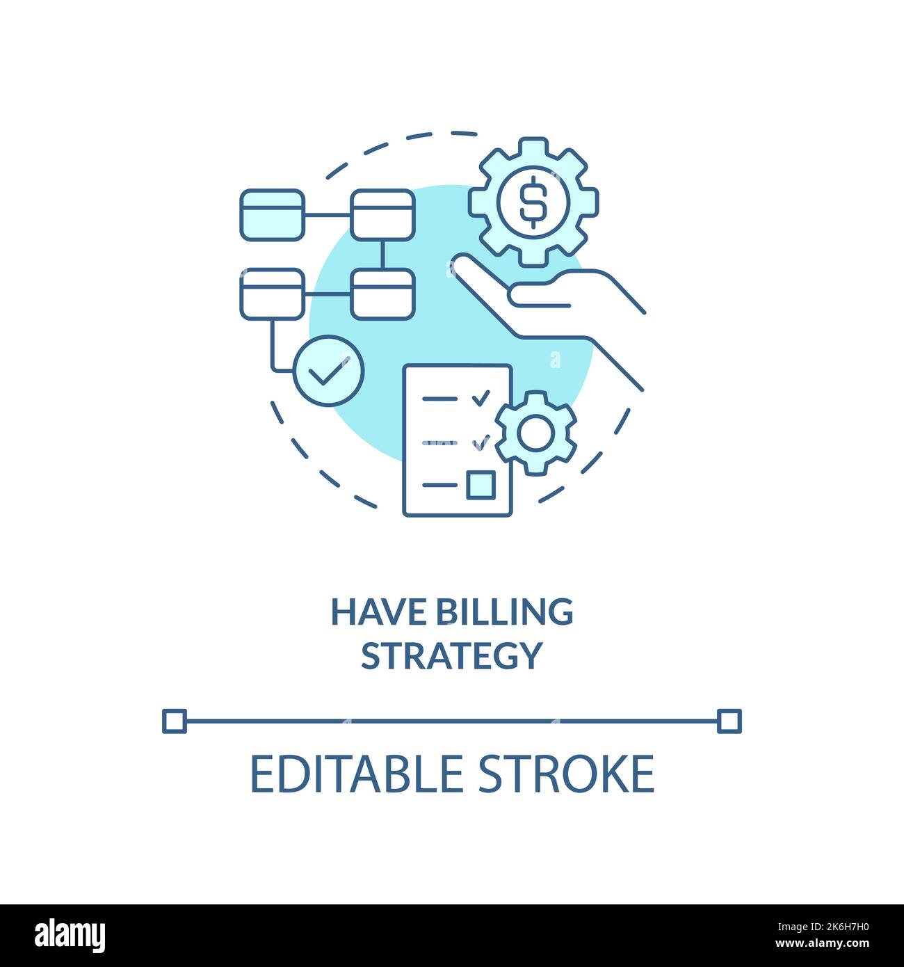 Have billing strategy turquoise concept icon Stock Vector Image & Art ...