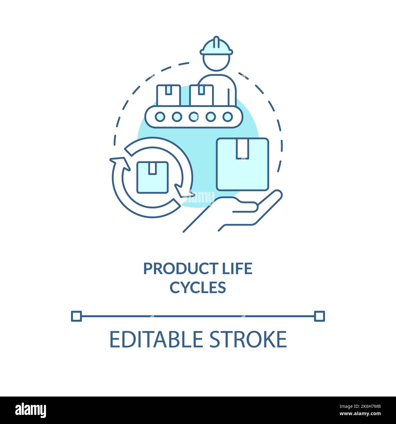 Product life cycles turquoise concept icon Stock Vector Image & Art - Alamy