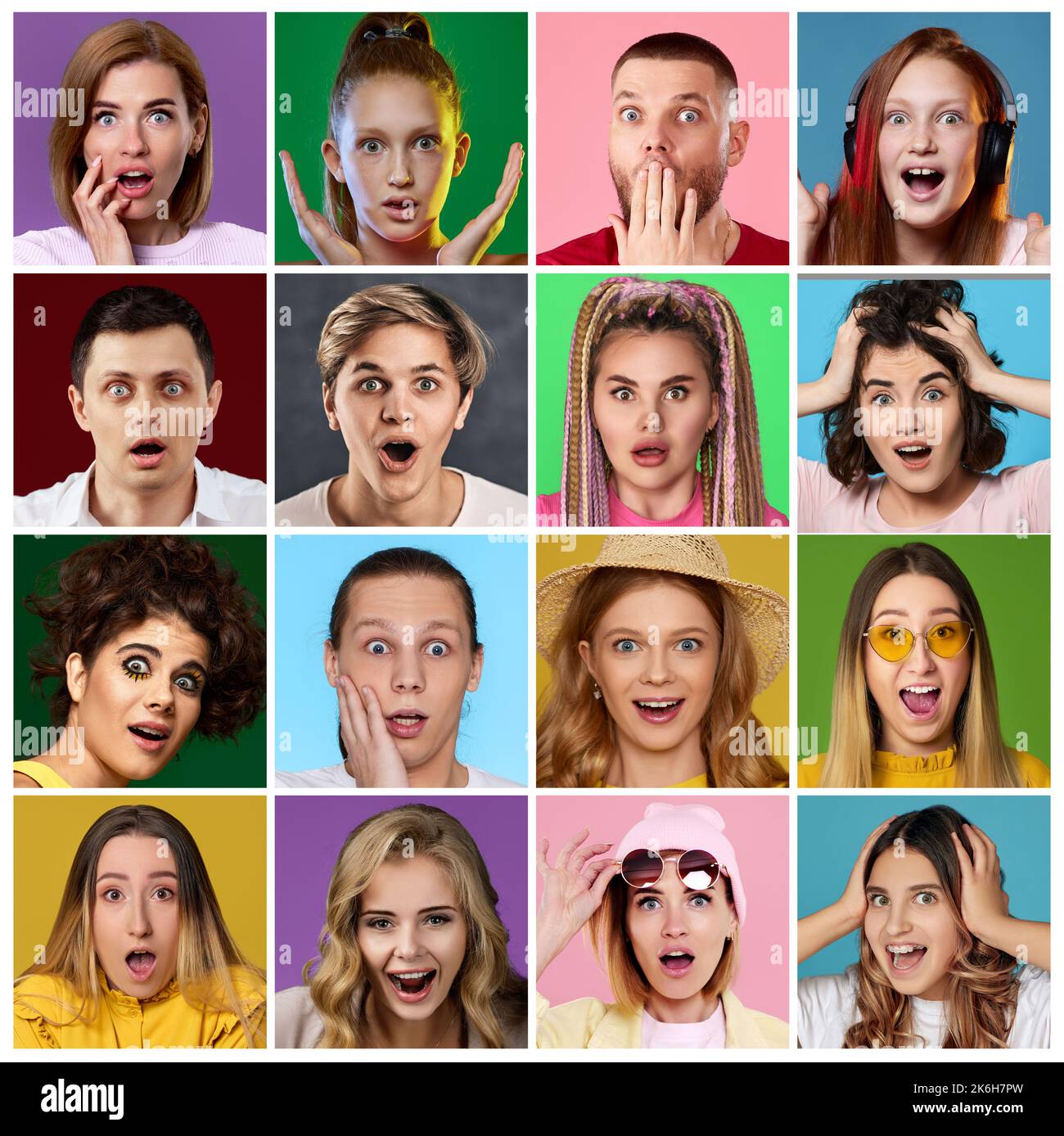 Collage of different women face Cut Out Stock Images & Pictures - Alamy