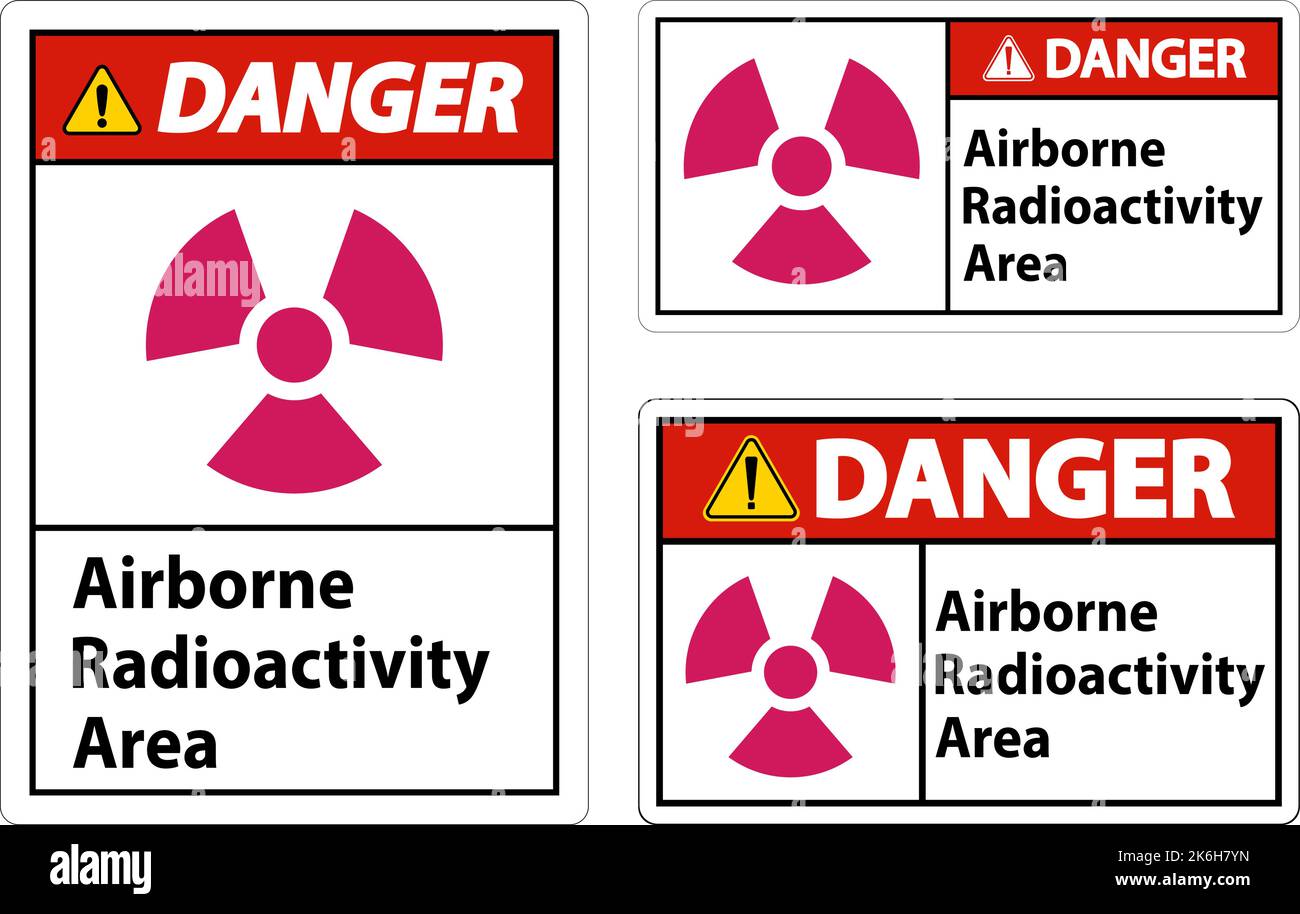 Danger Airborne Radioactivity Area Symbol Sign On White Background ...