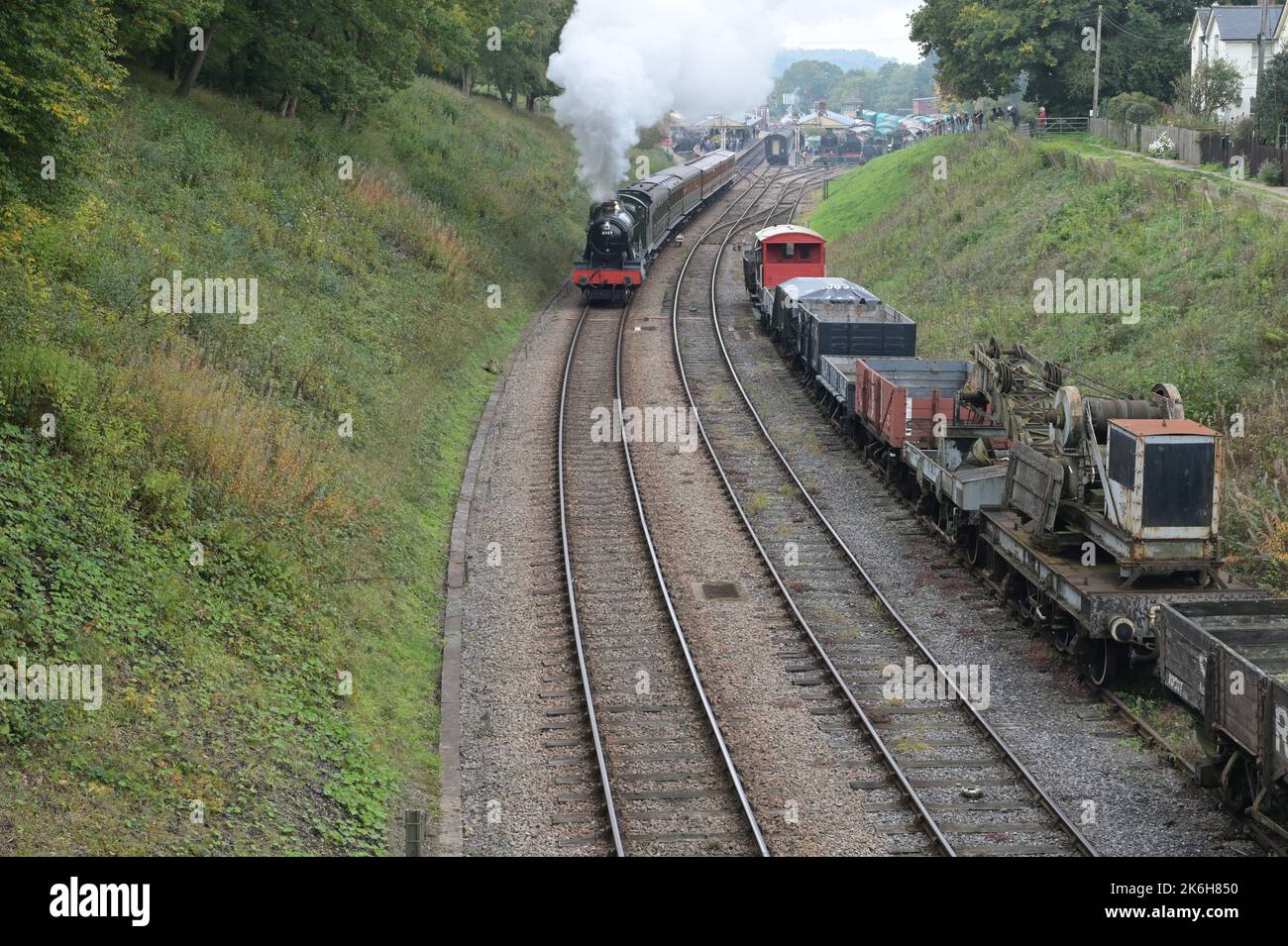 Wightwick Hall a modified Hall class pulling a passenger train out of ...