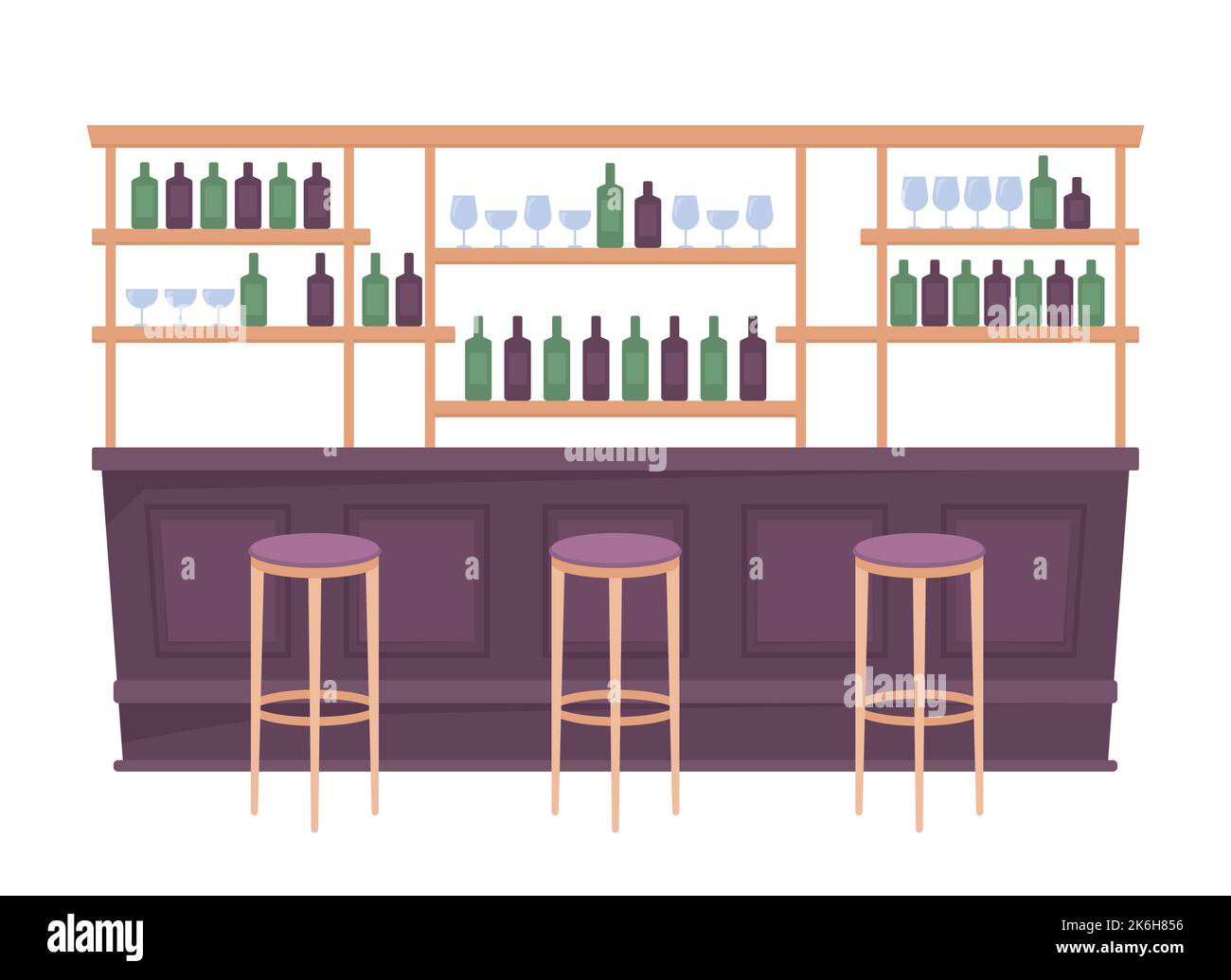 Bar arrangement semi flat color vector object Stock Vector Image & Art ...