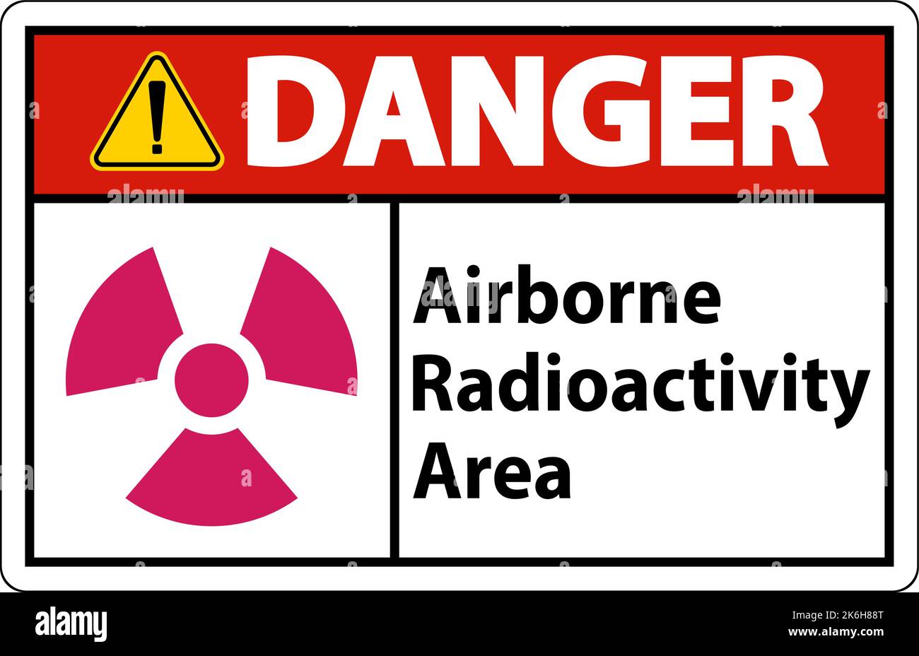 Danger Airborne Radioactivity Area Symbol Sign On White Background ...