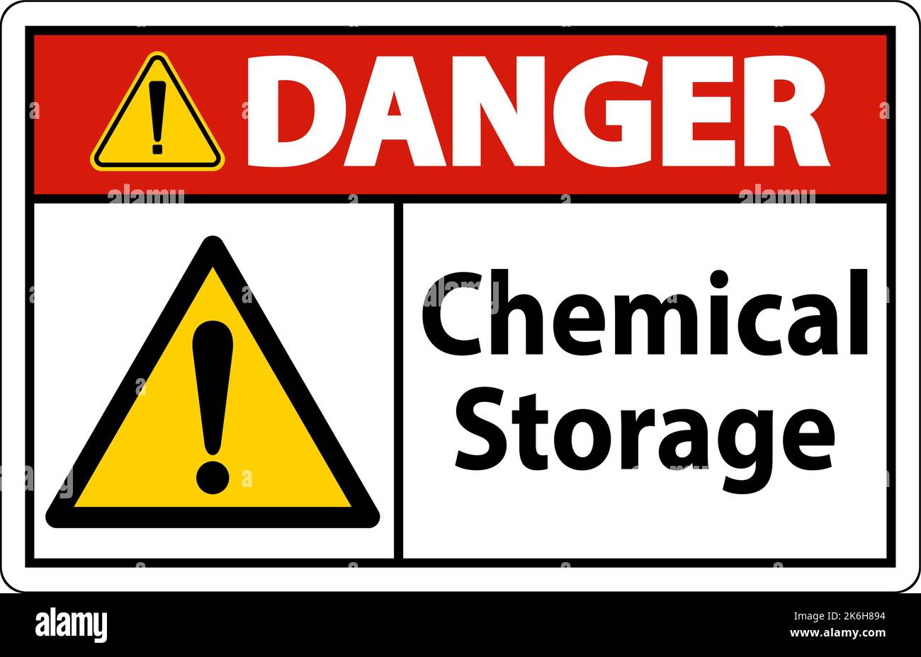 Danger Chemical Storage Symbol Sign On White Background Stock Vector ...