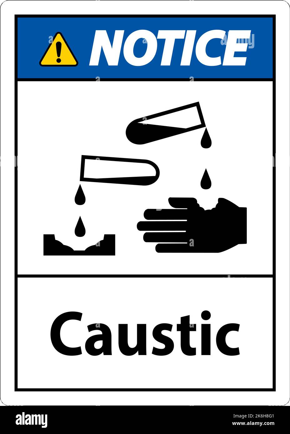 Notice Caustic Symbol Sign On White Background Stock Vector Image & Art ...