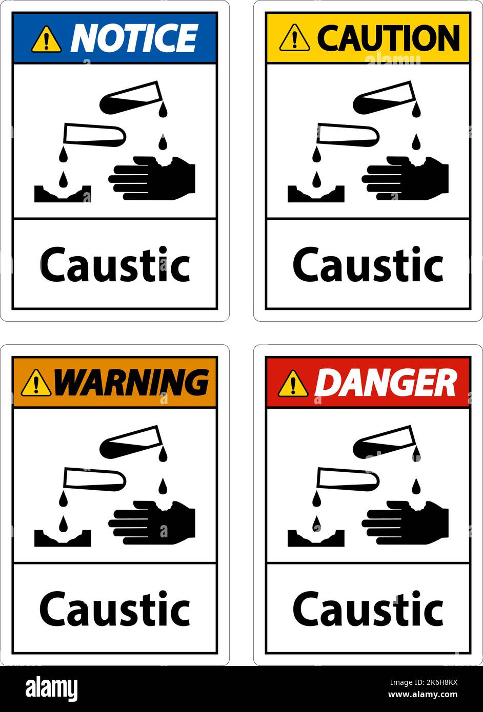 Danger Caustic Symbol Sign On White Background Stock Vector Image & Art ...