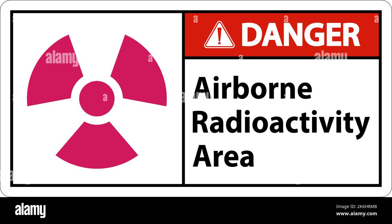 Danger Airborne Radioactivity Area Symbol Sign On White Background ...