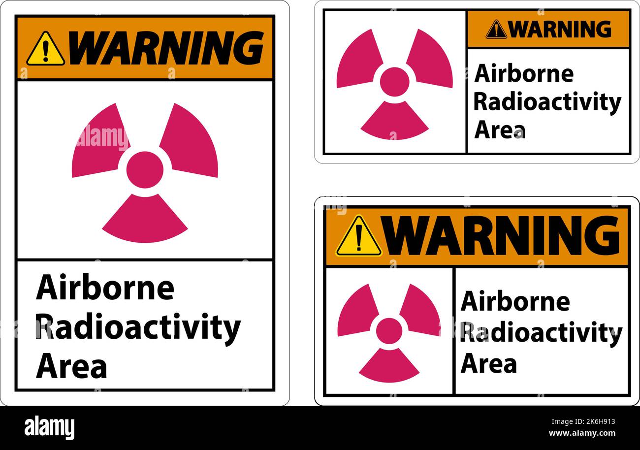 Warning Airborne Radioactivity Area Symbol Sign On White Background ...