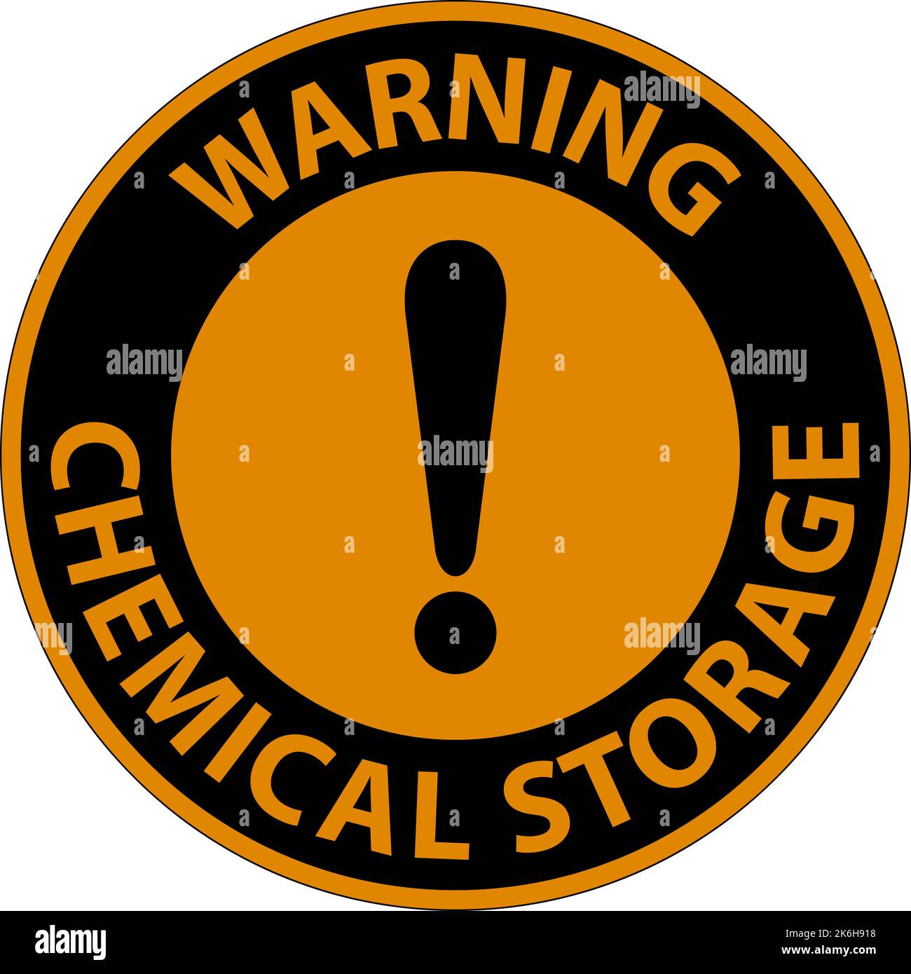 Warning Chemical Storage Symbol Sign On White Background Stock Vector ...