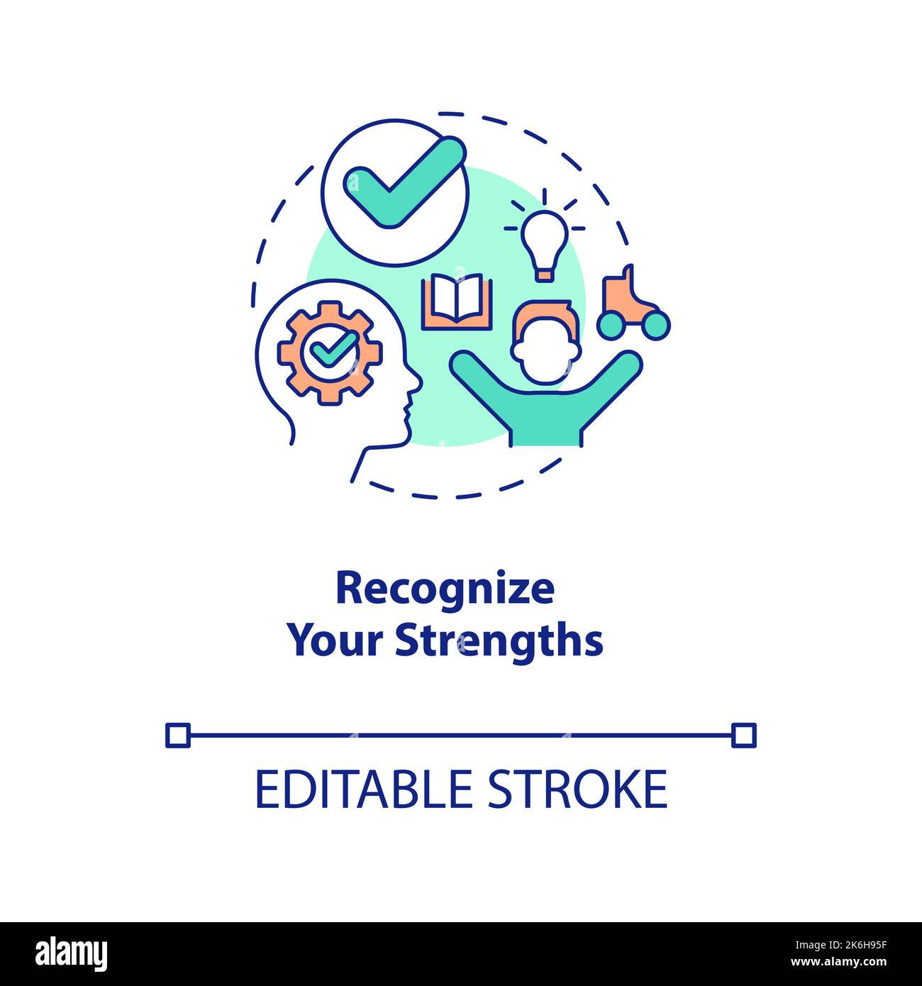 Recognize your strengths concept icon Stock Vector Image & Art - Alamy