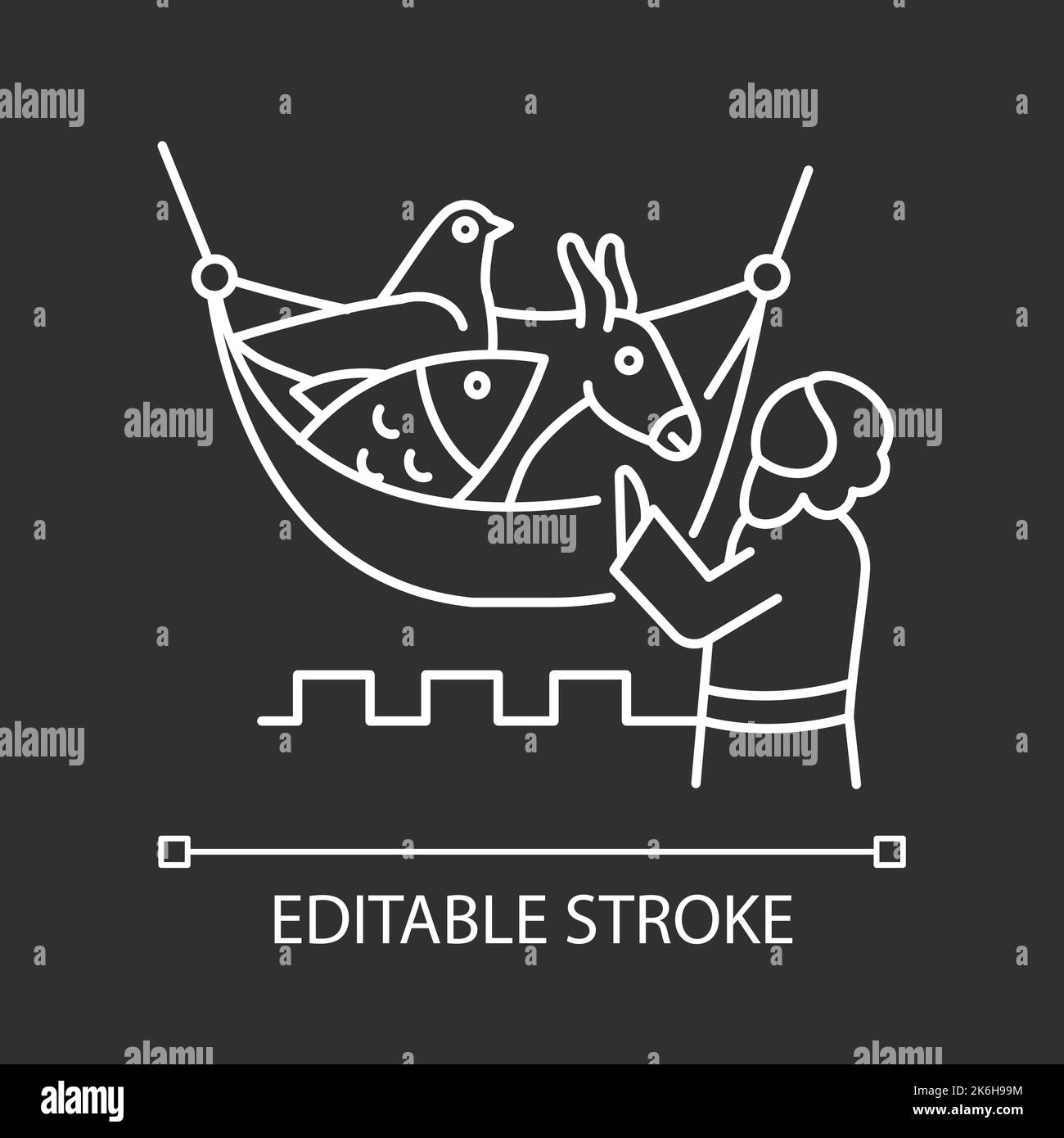 Apostle Peter vision white linear icon for dark theme Stock Vector ...