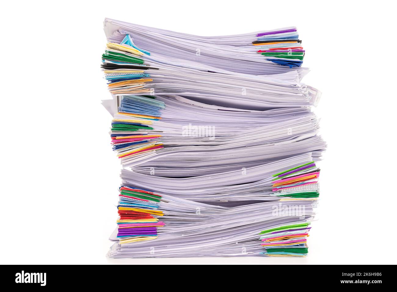 Stack of Documents isolated on white background Stock Photo - Alamy
