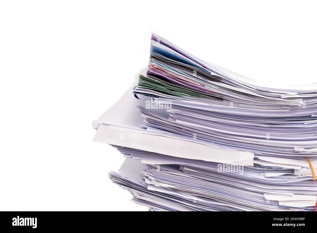 Stack of Documents isolated on white background Stock Photo - Alamy