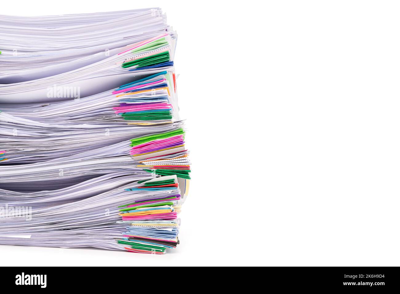 Stack of Documents isolated on white background Stock Photo - Alamy