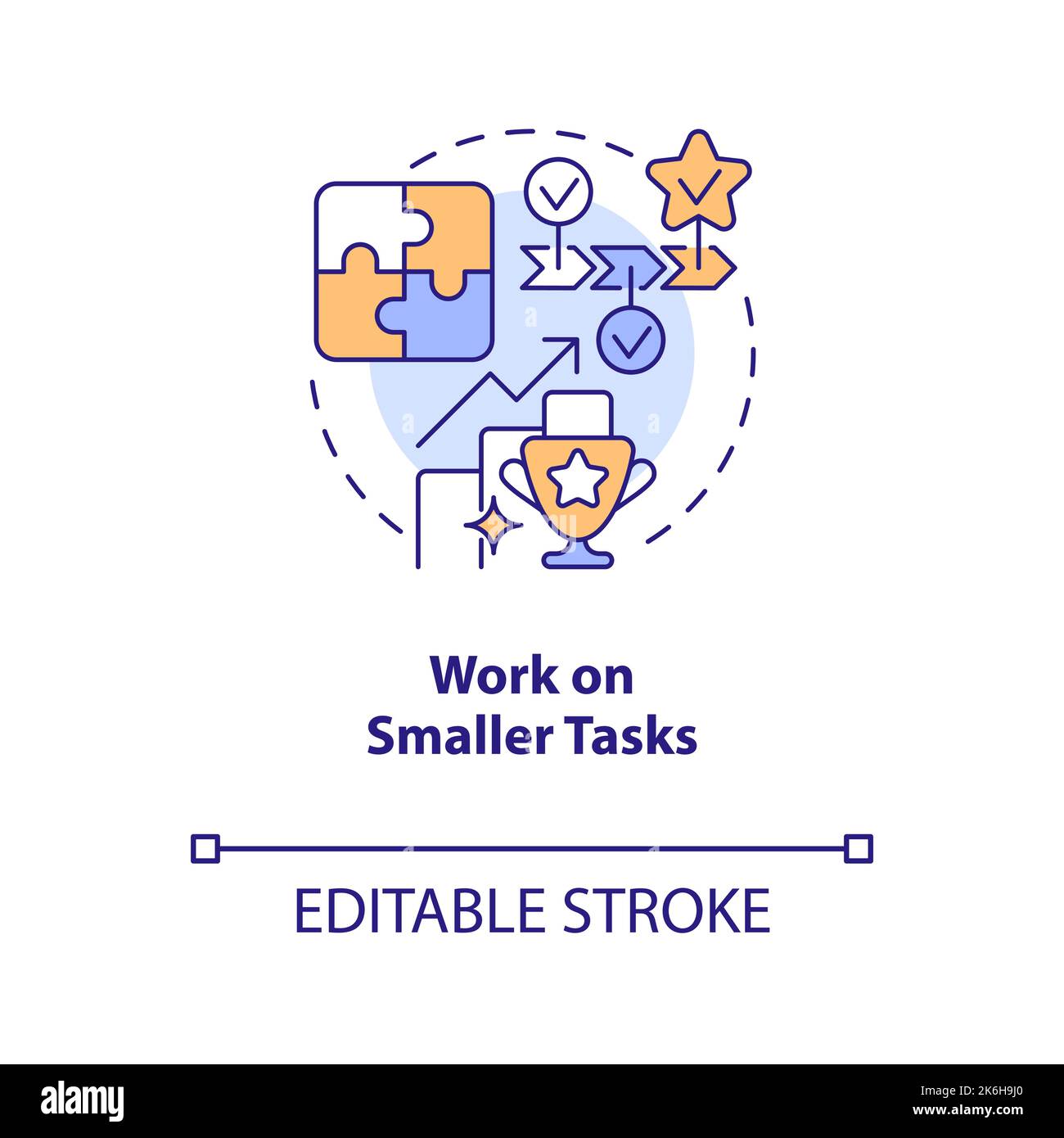 Work on smaller tasks concept icon Stock Vector Image & Art - Alamy