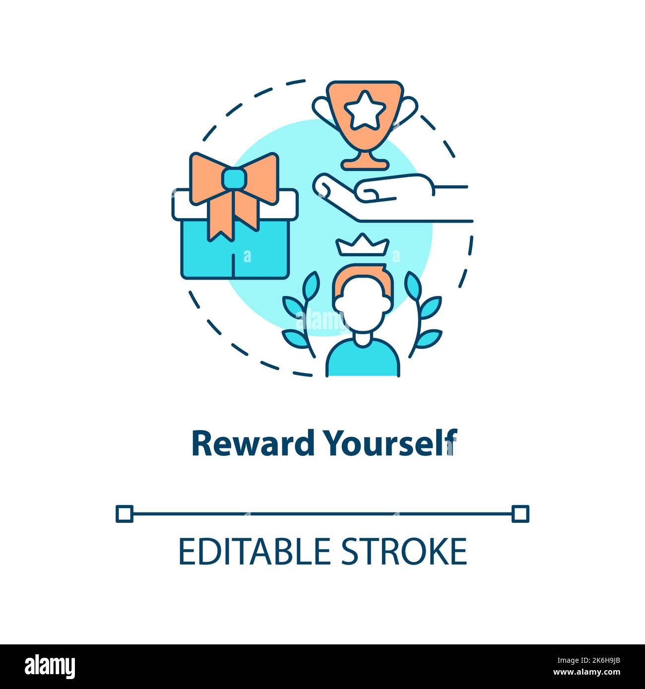 Reward yourself concept icon Stock Vector Image & Art - Alamy