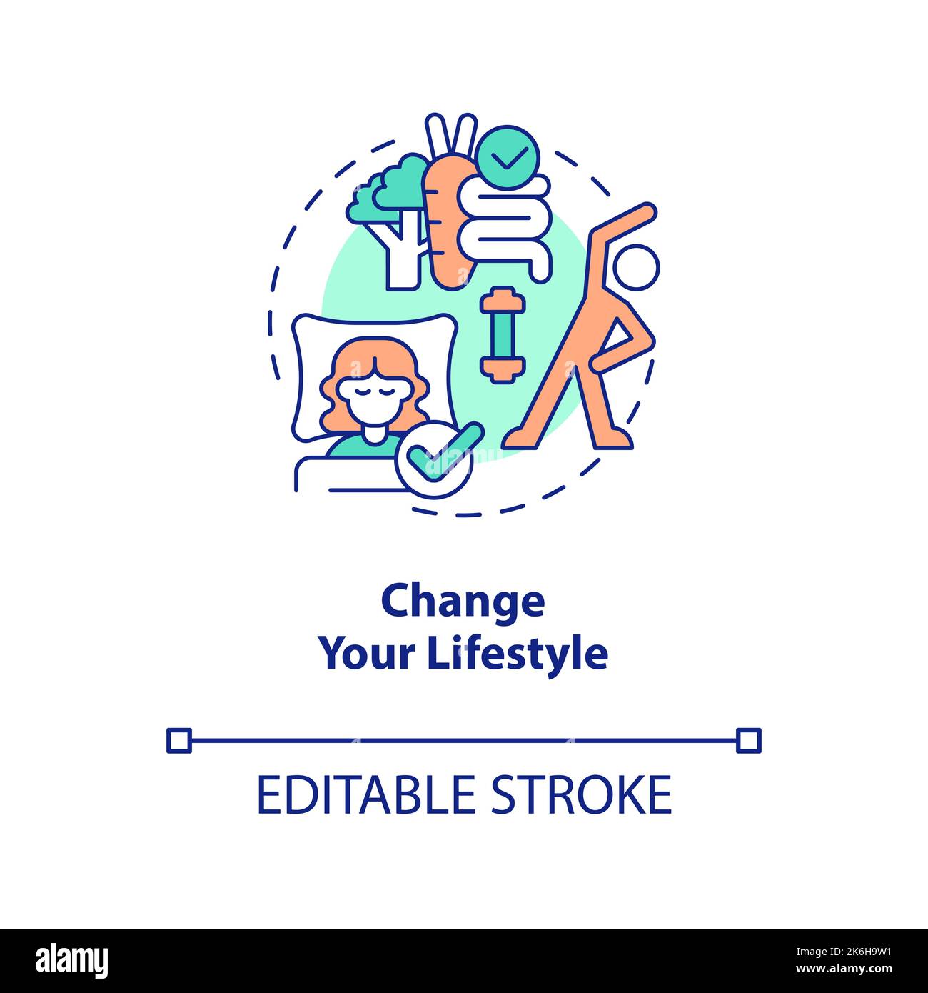 Change your lifestyle concept icon Stock Vector Image & Art - Alamy