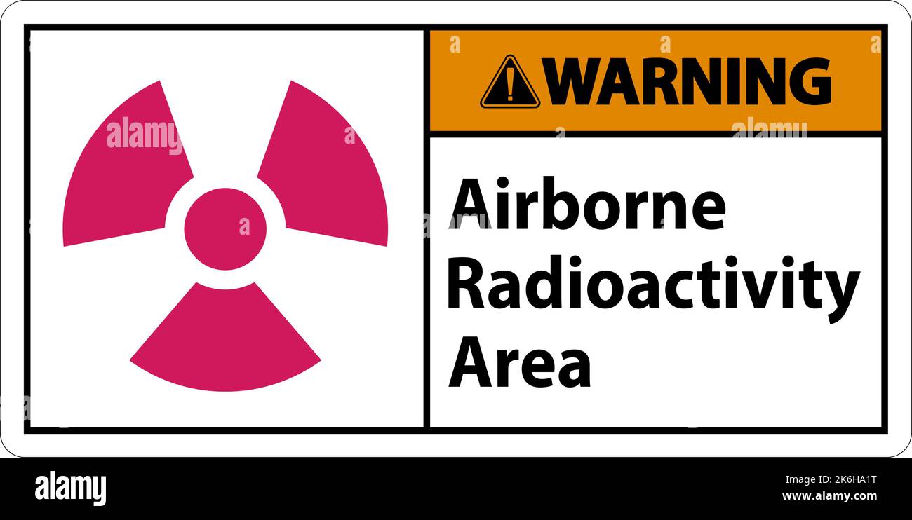 Warning Airborne Radioactivity Area Symbol Sign On White Background ...