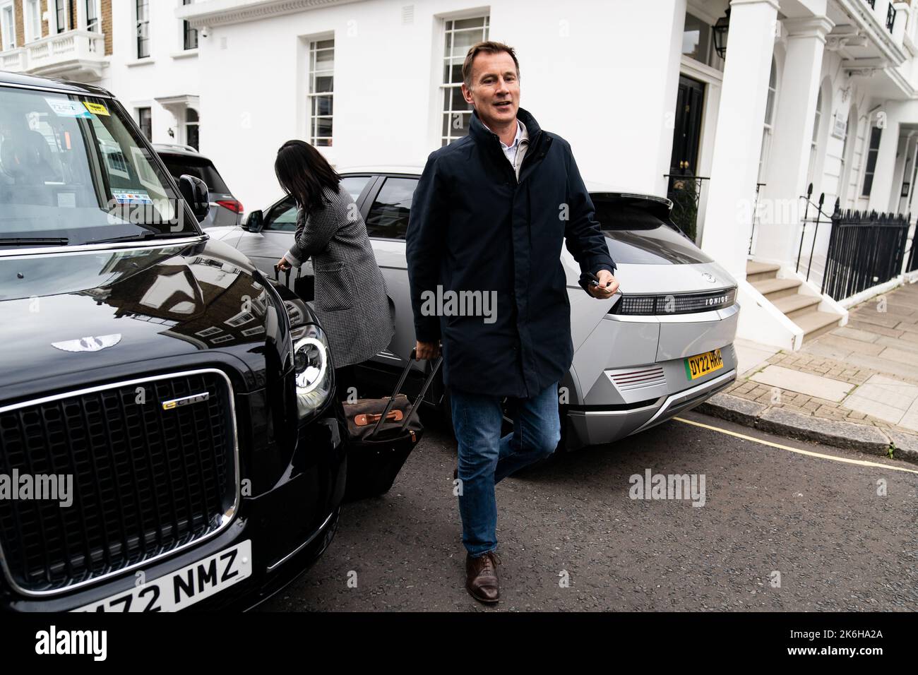 Jeremy Hunt arrives at his home in London after he was appointed ...