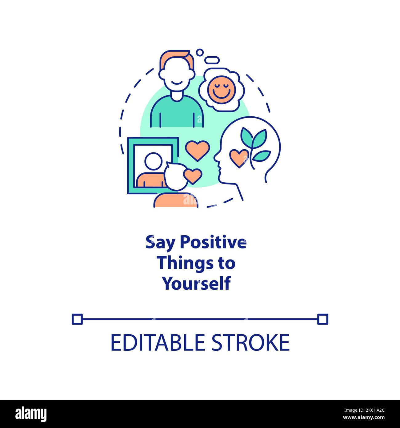Self esteem affirmation Stock Vector Images - Alamy