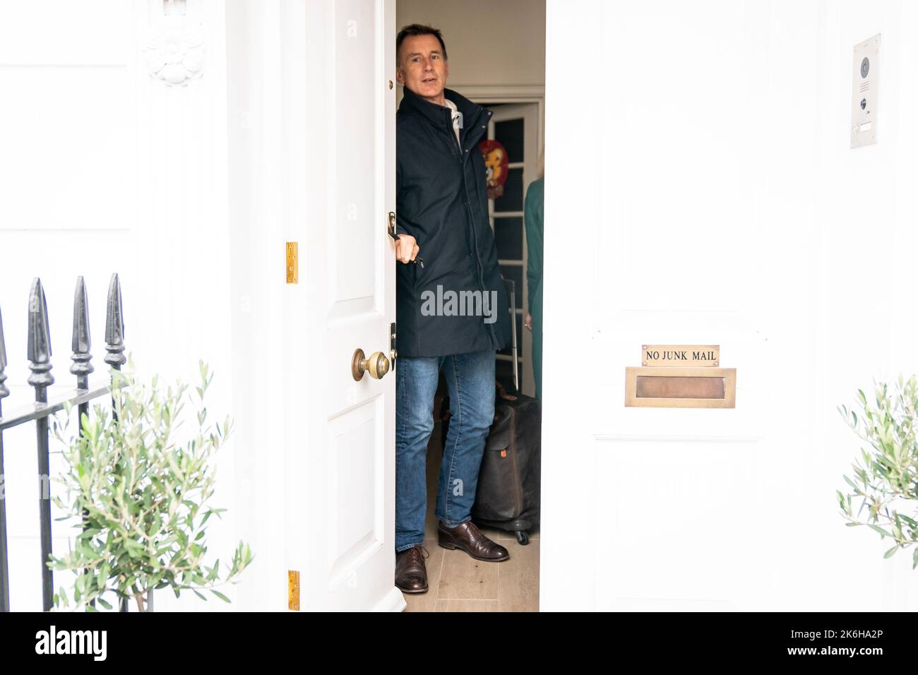 Jeremy Hunt arrives at his home in London after he was appointed ...