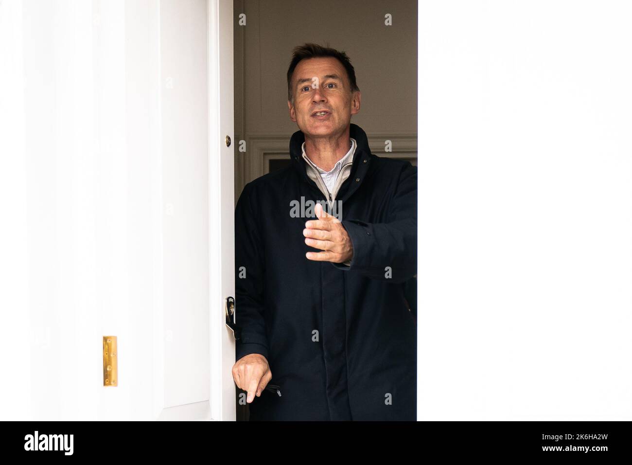 Jeremy Hunt arrives at his home in London after he was appointed ...