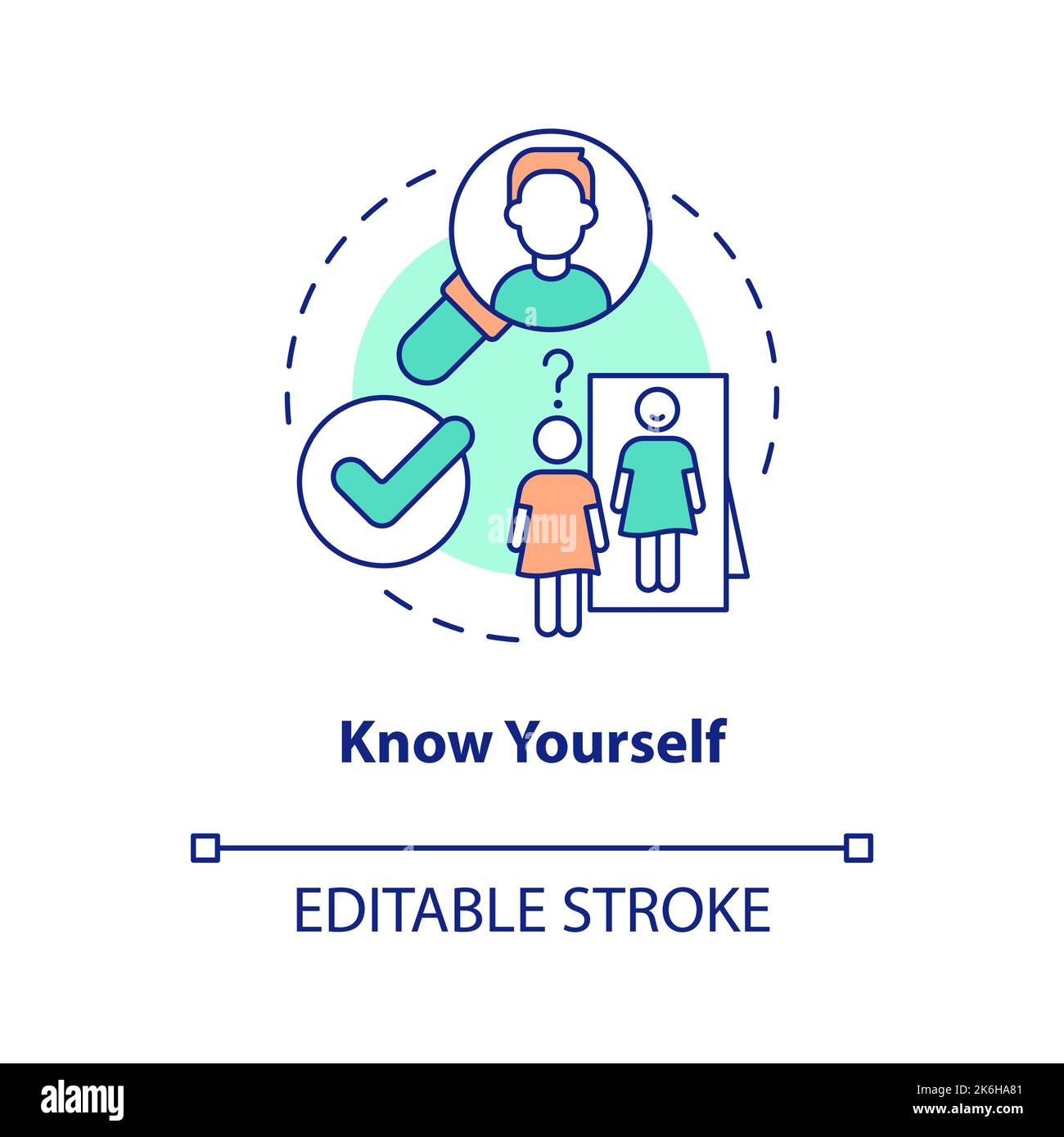 Know yourself concept icon Stock Vector Image & Art - Alamy