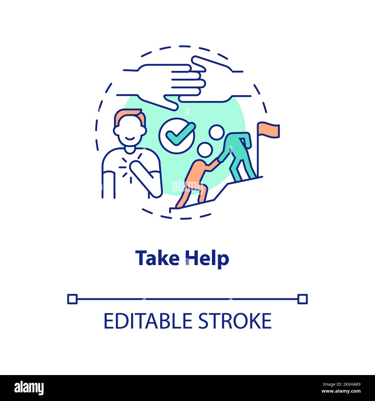 Take help concept icon Stock Vector Image & Art - Alamy