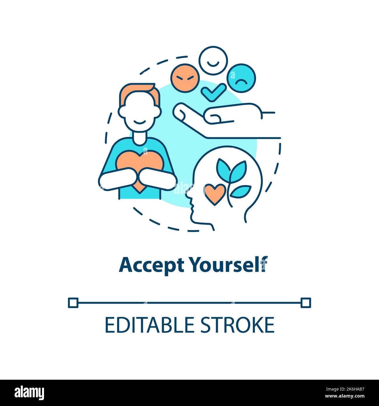 Accept yourself concept icon Stock Vector Image & Art - Alamy