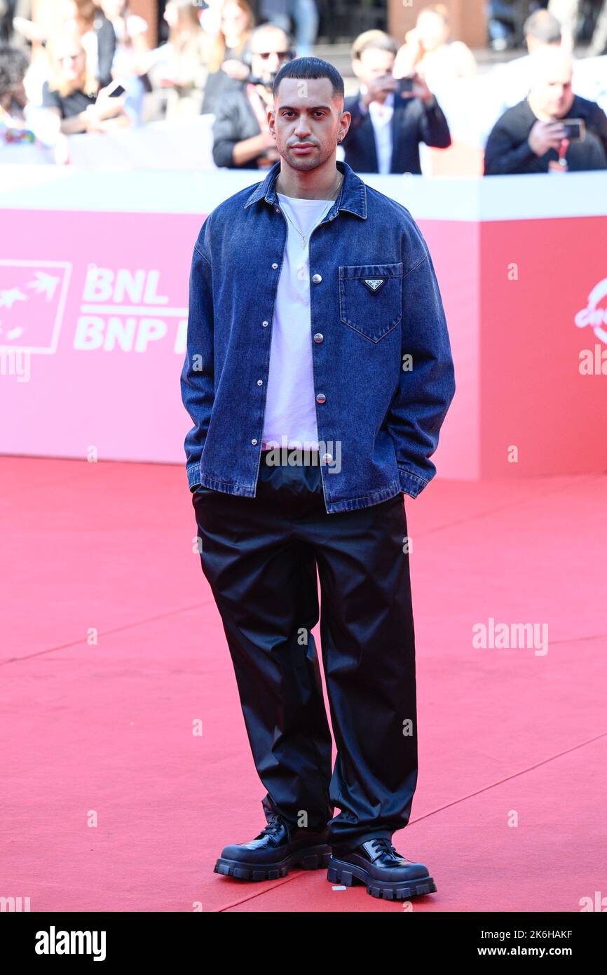 ROME, ITALY - OCTOBER 14: Alessandro Mahmood attends the photocall for ...