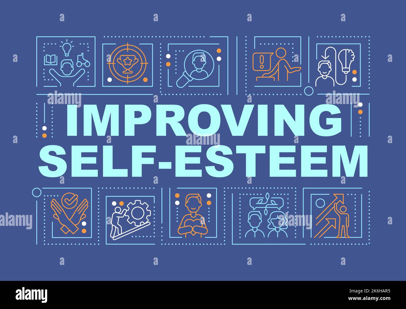 Improving self esteem word concepts dark blue banner Stock Vector Image ... Improving self esteem word concepts dark blue banner Stock Vector Image ...