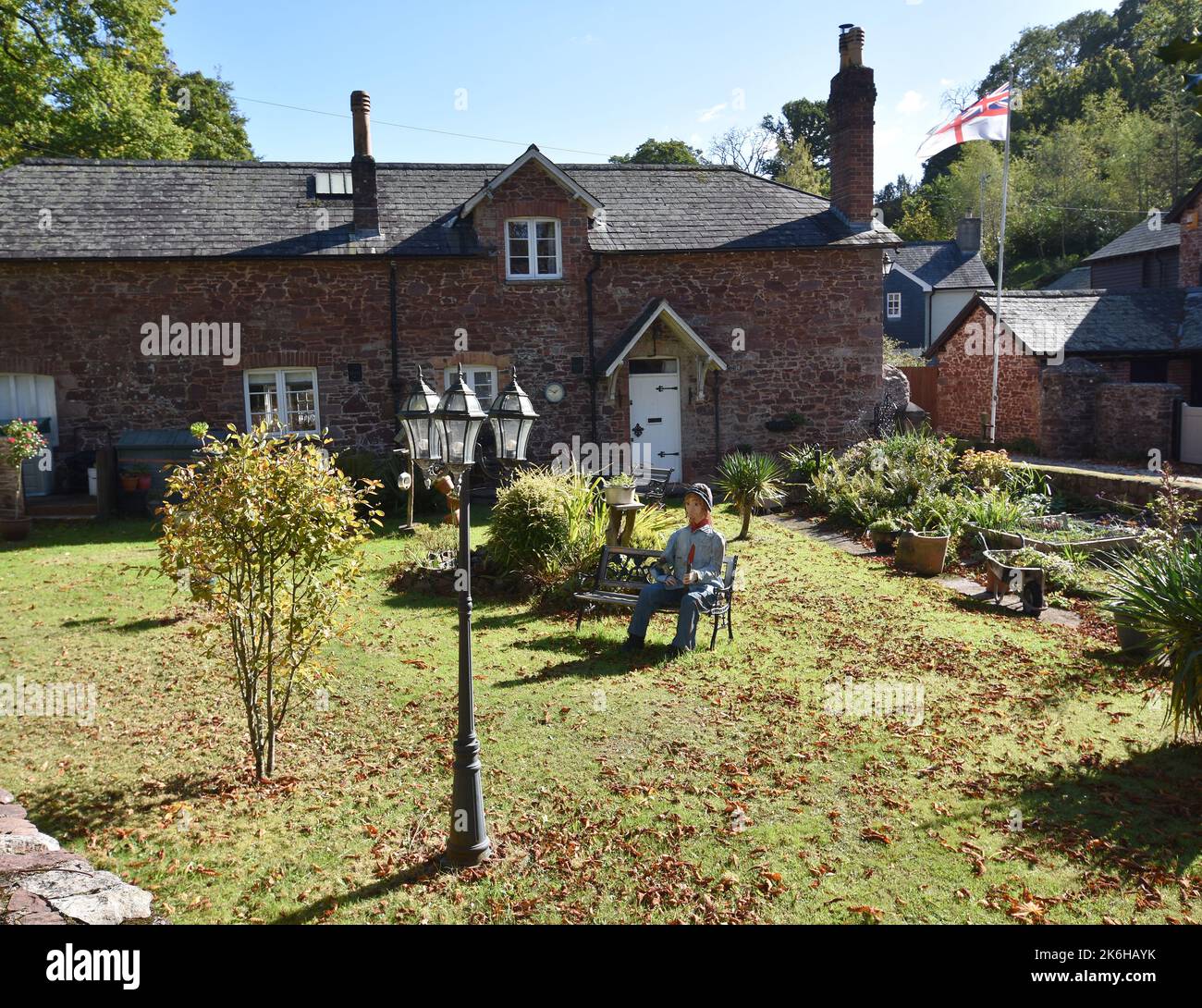 Pretty cottages in Devon UK Stock Photo - Alamy